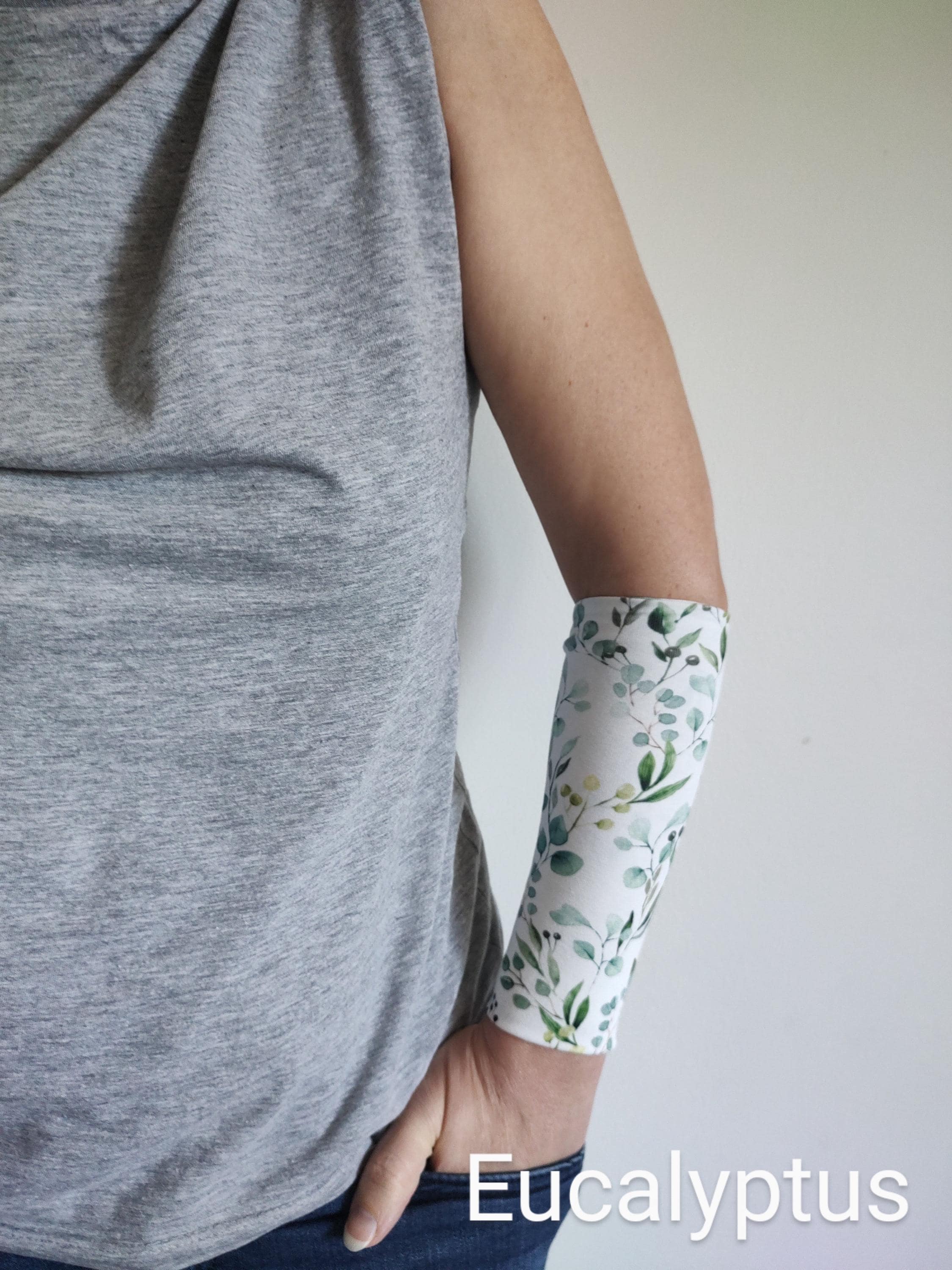 Floral Long Forearm Cuff Bracelet, Jersey Forearm Tattoo Cover up ...