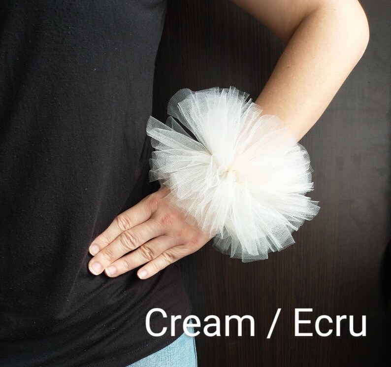 Bottle Green Tulle Cuffs Ruffle Wrist Cuffs Layerey - Etsy