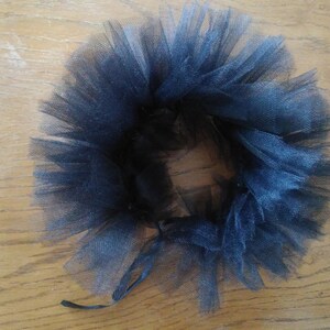 Black Tulle Ruffle Collar, Black Ruffle Tulle Collar, Black Collar ...