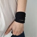 Black Wrist Cuff Bracelet, Wrap Bracelet, Cuff Bracelet, Cotton ...