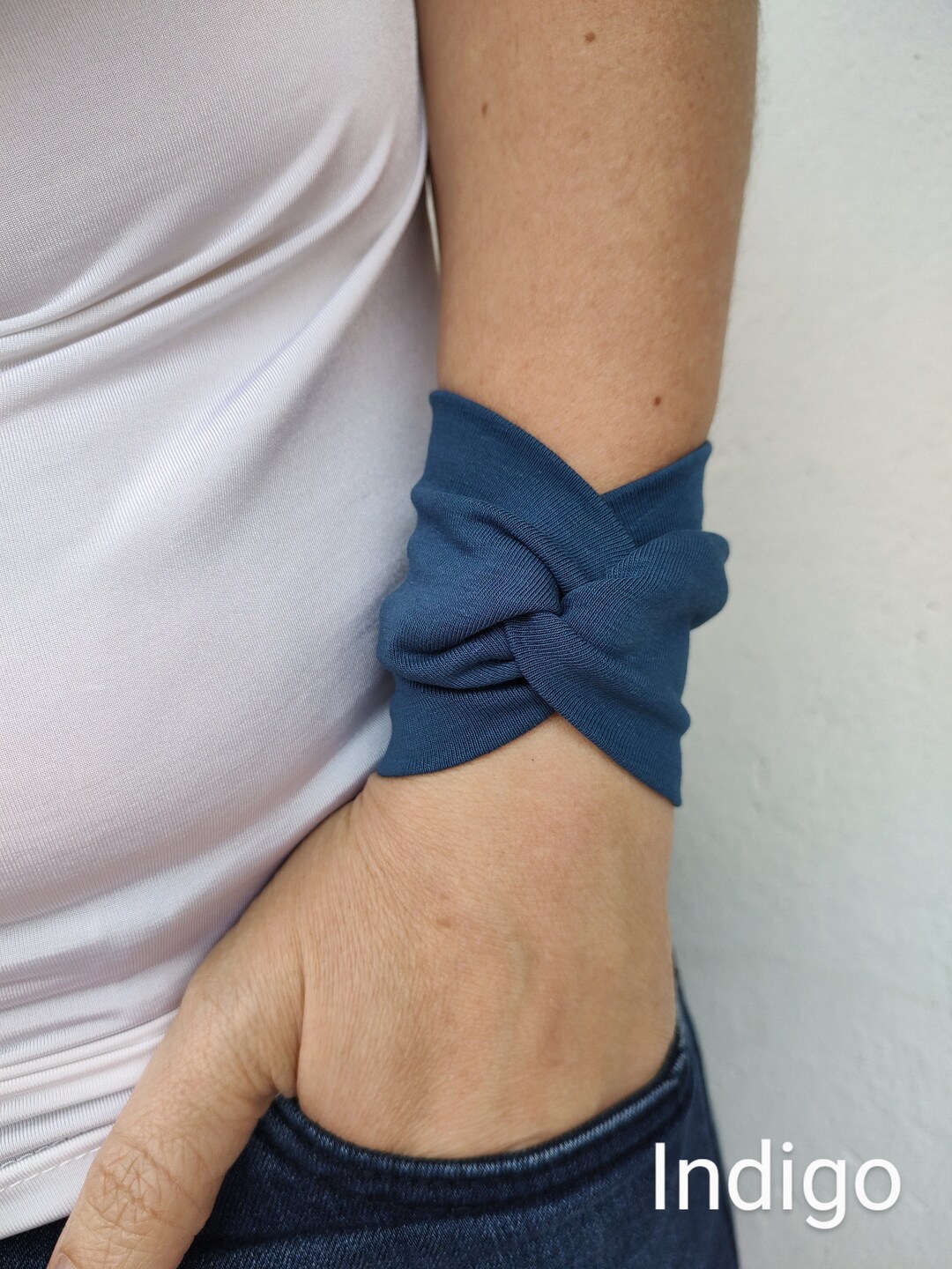 Indigo Twist Wrist Cuff Bracelet Wrist Wrap Bracelets Fashion Accessory ...