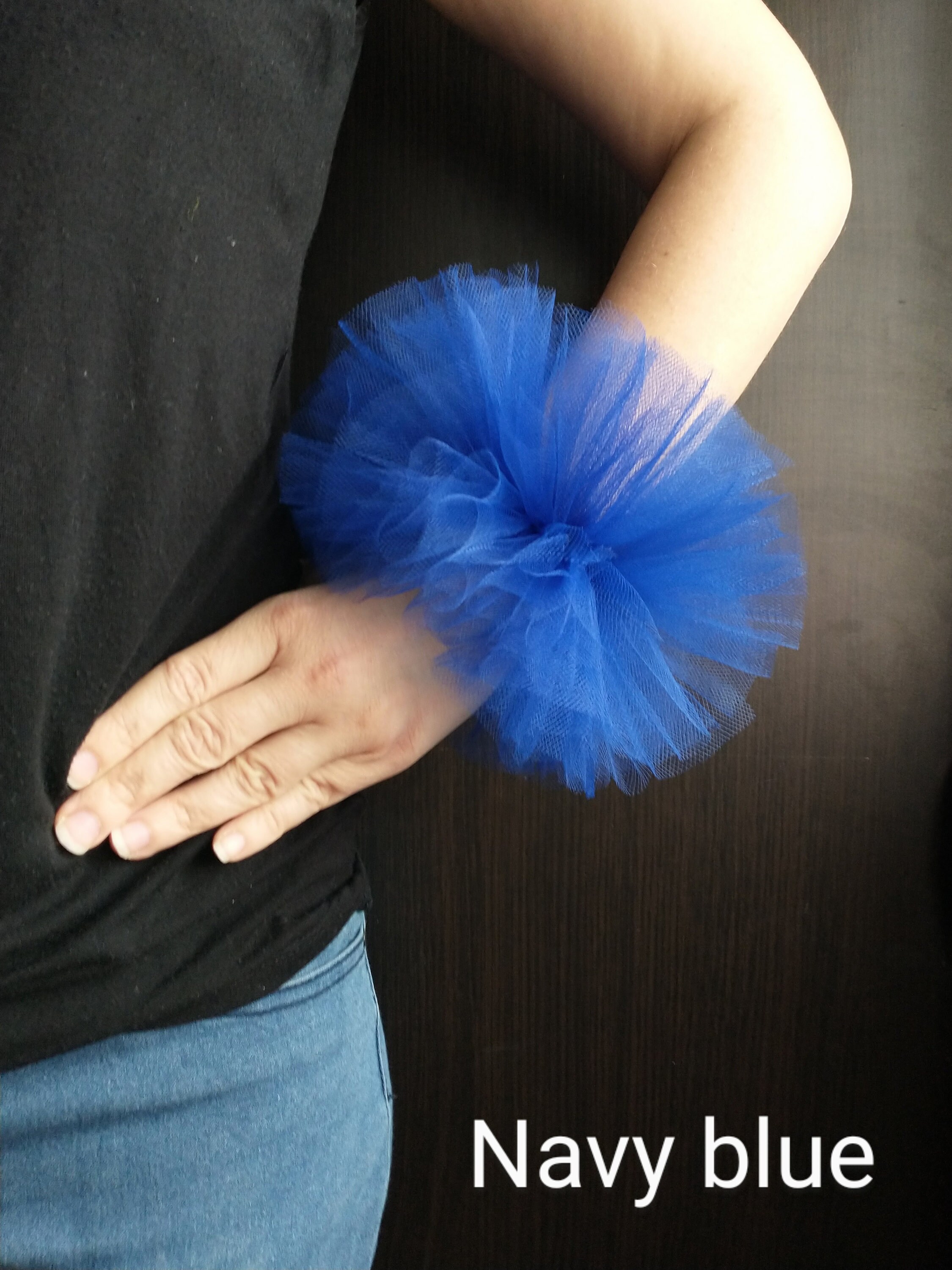 Bottle Green Tulle Cuffs Ruffle Wrist Cuffs Layerey | Etsy