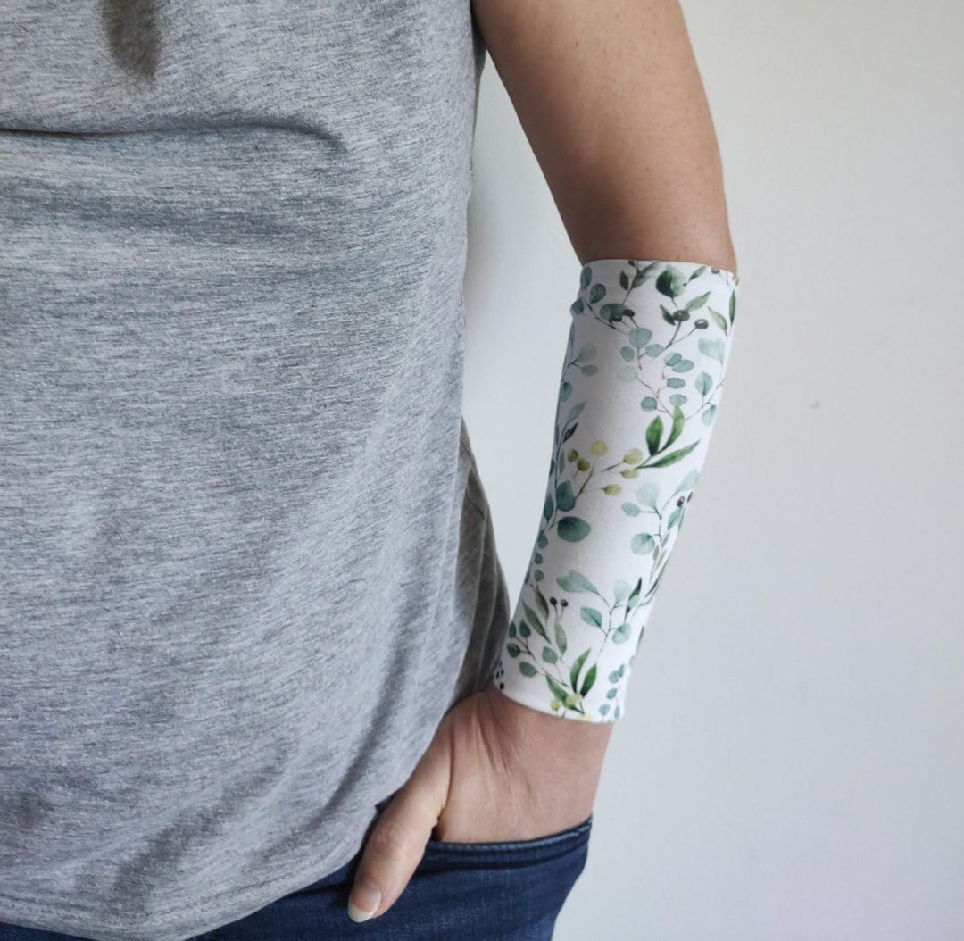 Floral Long Forearm Cuff Bracelet, Jersey Forearm Tattoo Cover up ...