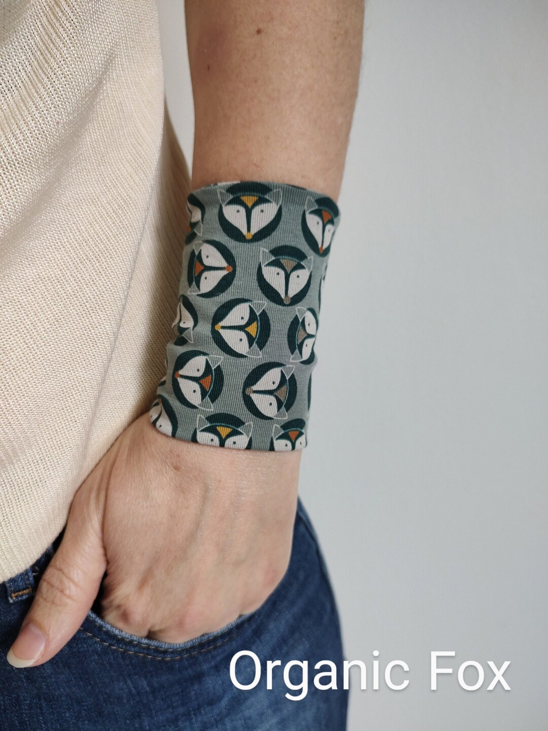 Organic Animals Fox Pattern Wrist Cuff Bracelet, Jersey Wrist Tattoo ...