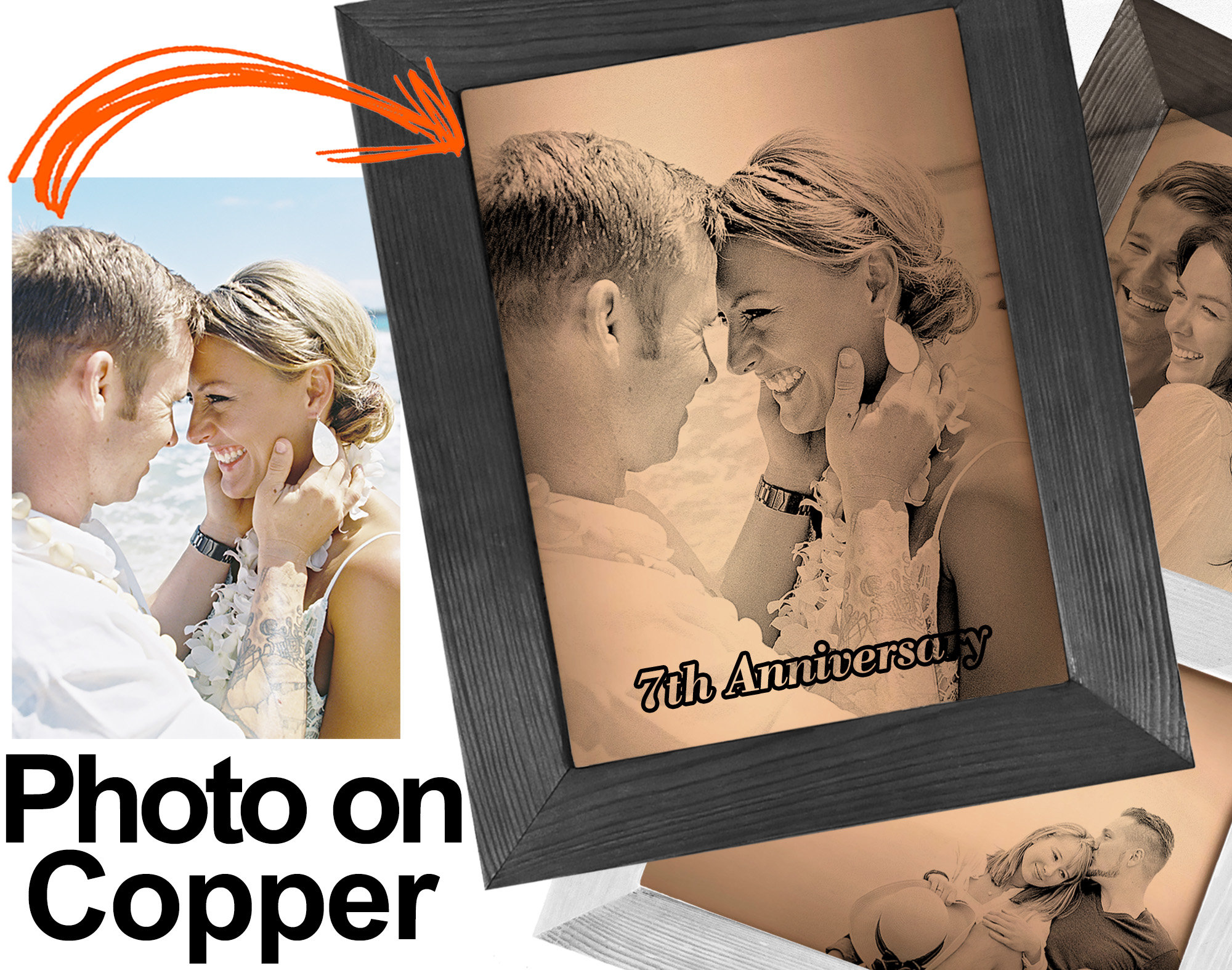 7th Anniversary Gift Copper Anniversary 22nd Your Photo on - Etsy