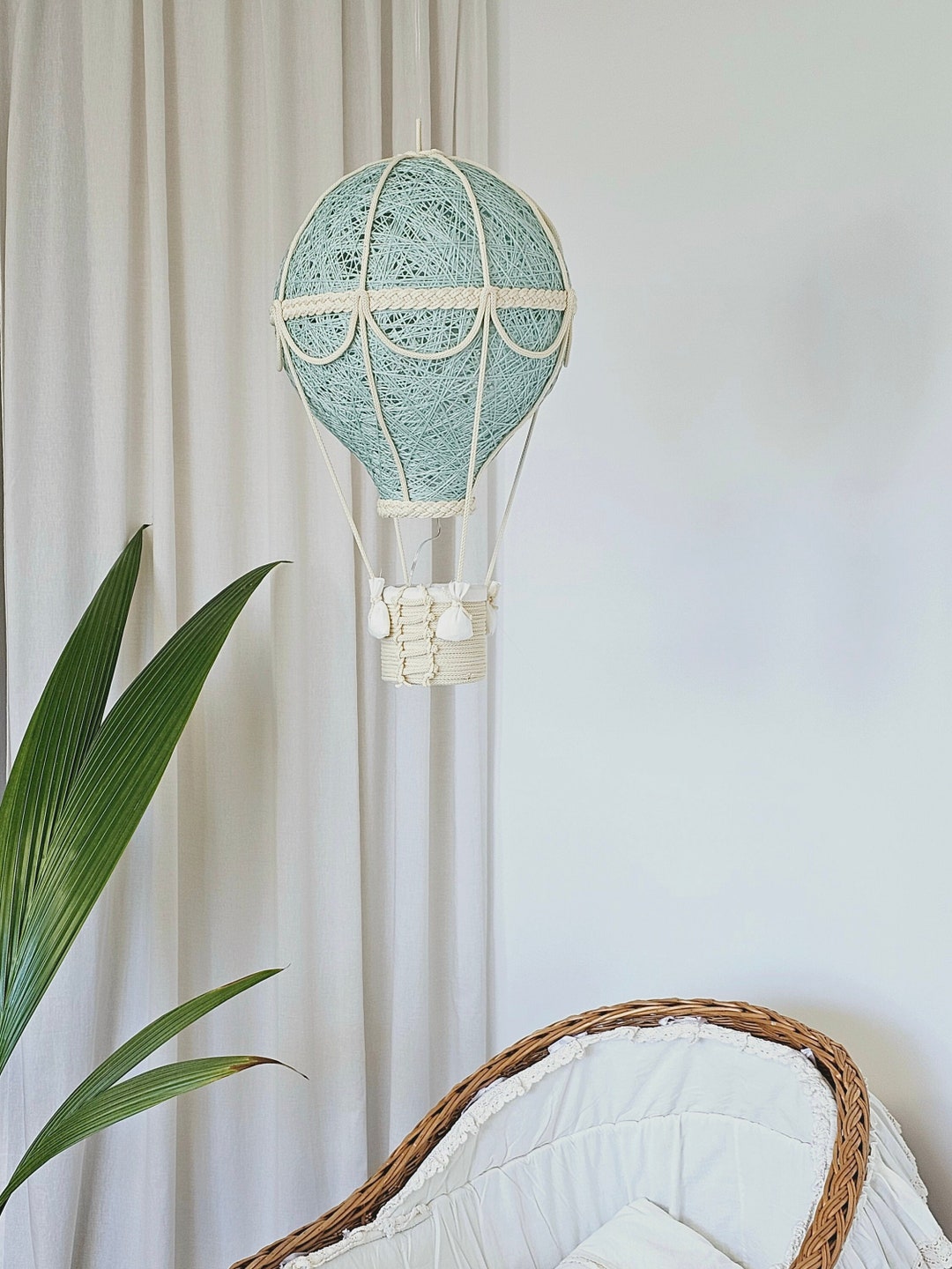 Mint Green Hot Air Balloon Lamp, Wonderful Kids Nursery Dekoration ...