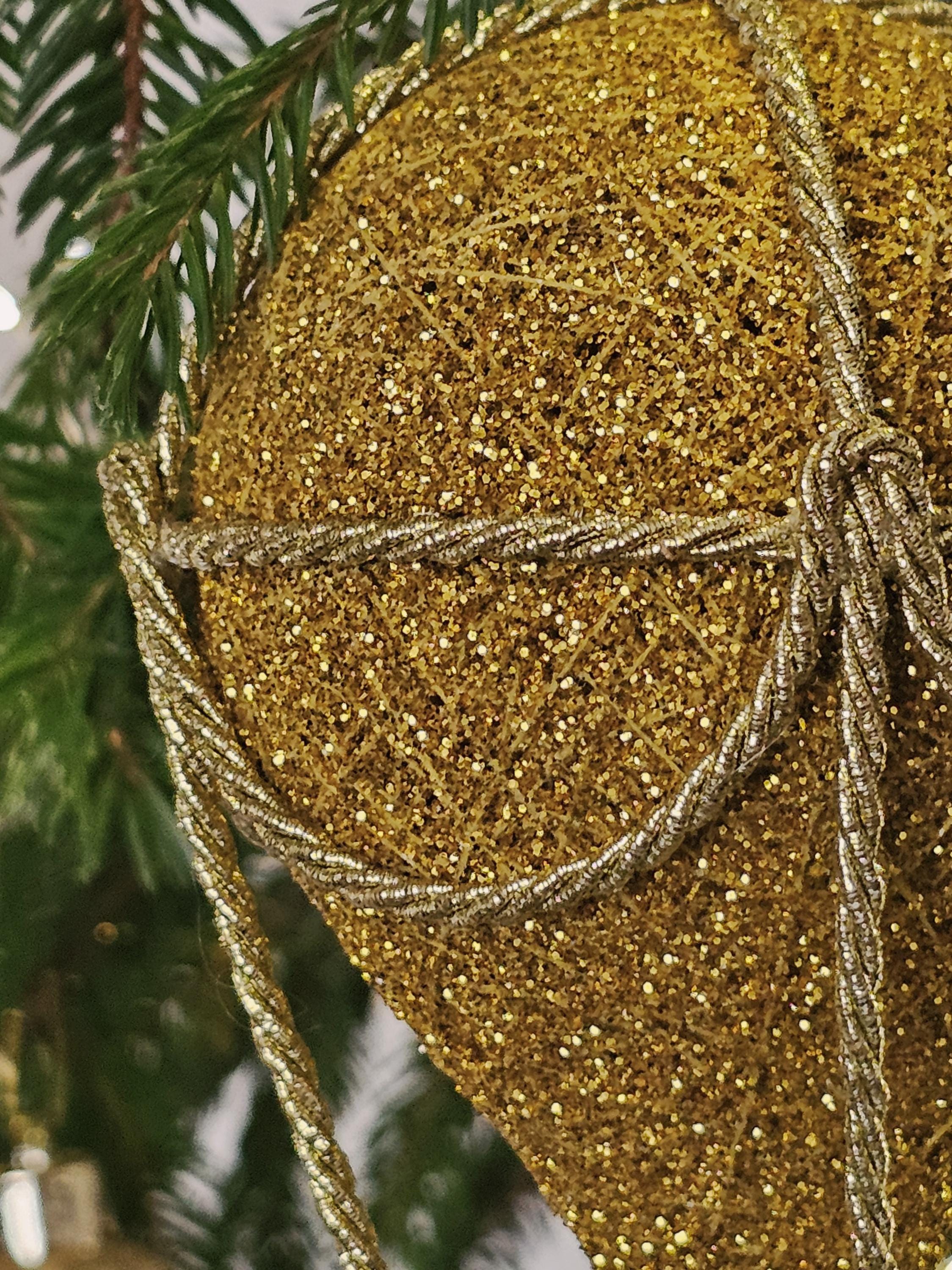 Gold Glitter Hot Air Balloon Christmas Ornament | Handmade Yarn ...