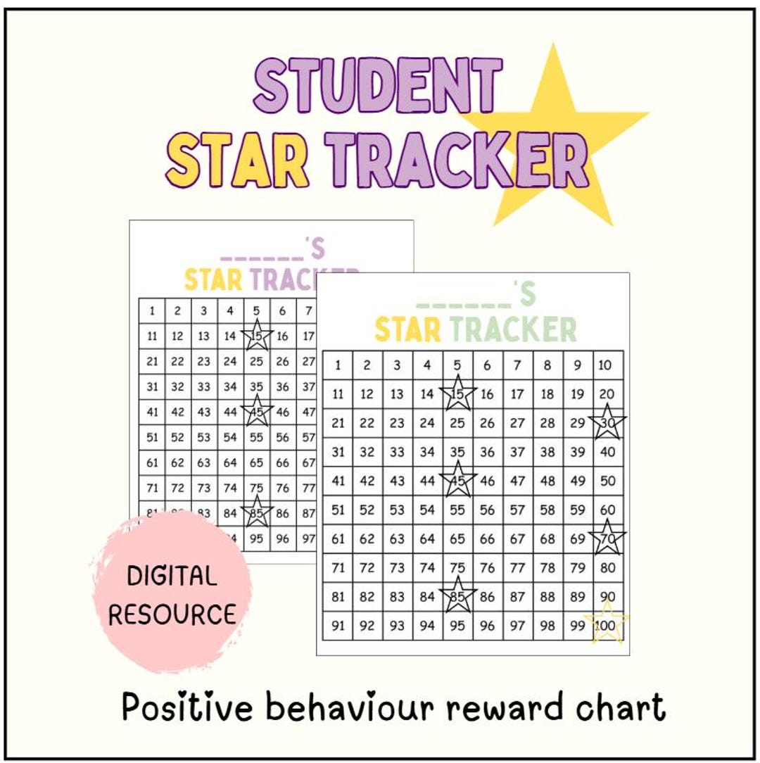 Individual Student Rewards Chart - Star Tracker! - Etsy
