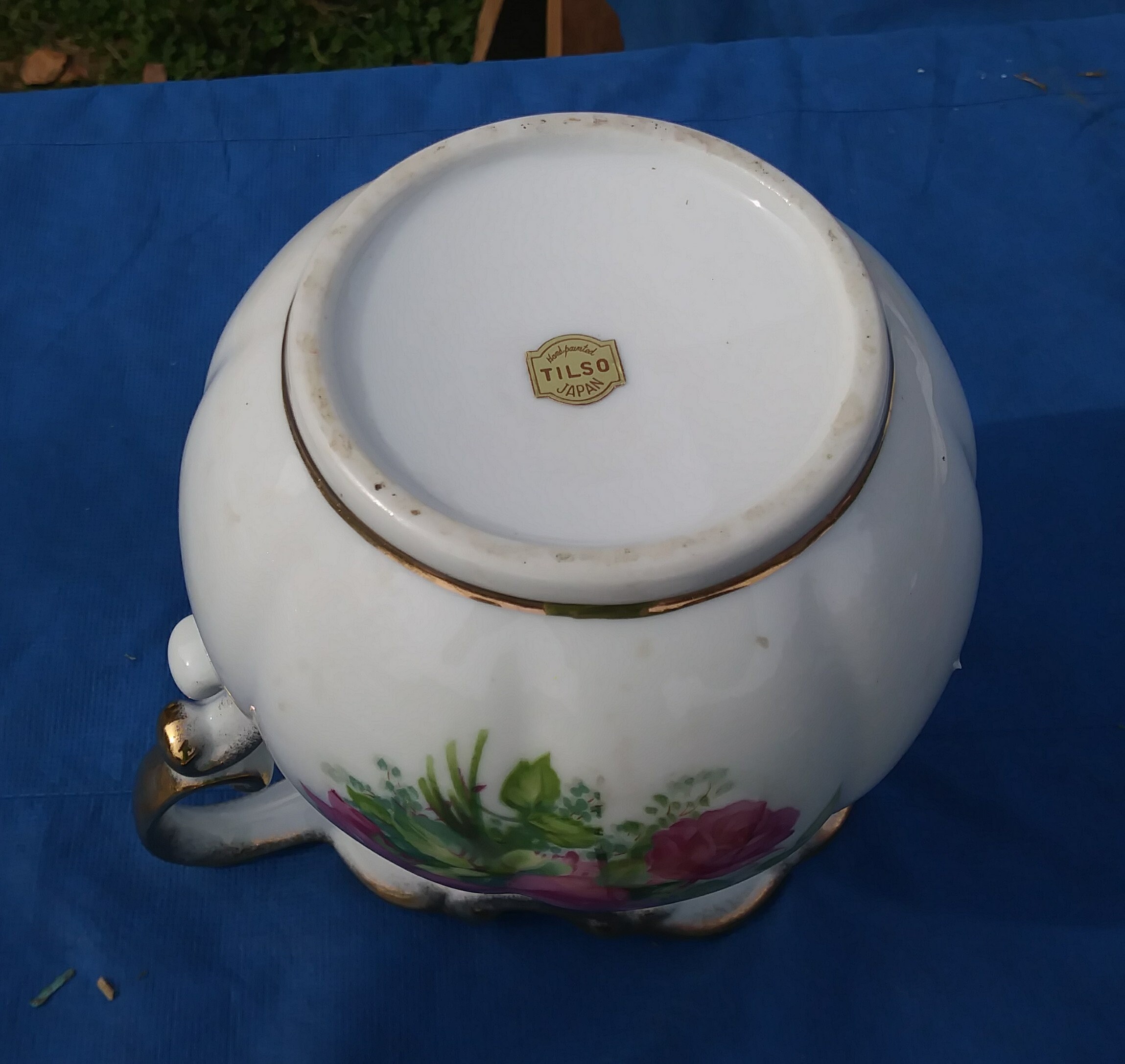 Ceramic Hand Painted Pitcher and Basin / Base by Tilso Japan - Etsy