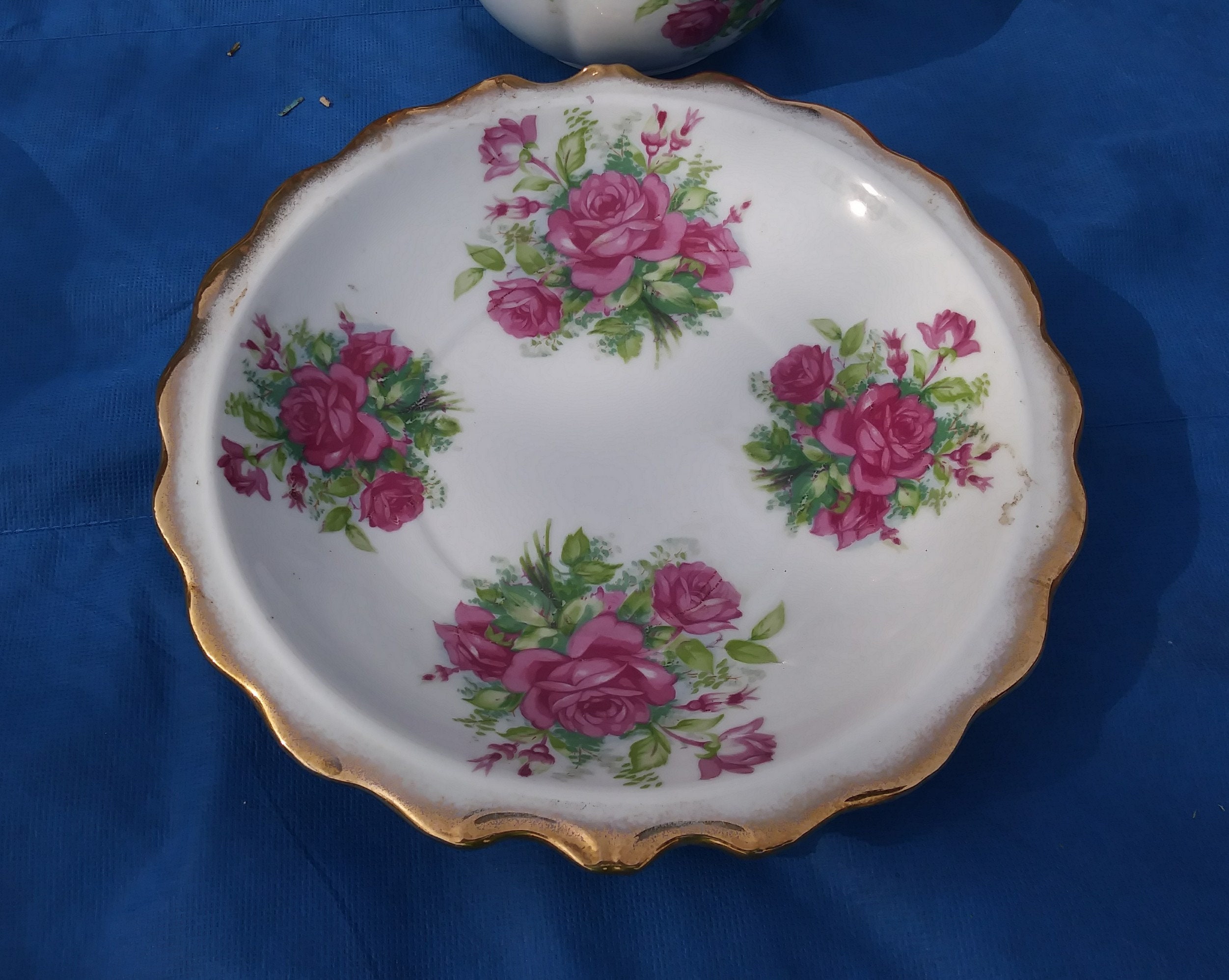 Ceramic Hand Painted Pitcher and Basin / Base by Tilso Japan - Etsy