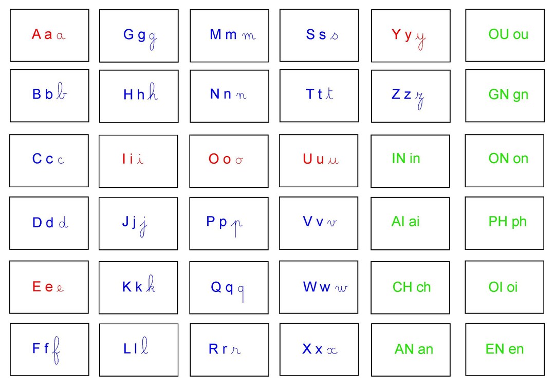 Alphabet + Diagrams, Self-adhesive Paper, SOUND BOX, A4 Sheet, Alphabet ...