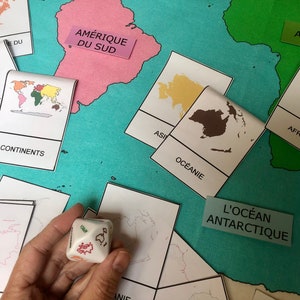 Large Fabric World Map, + Continent & Ocean Labels to Scratch and ...