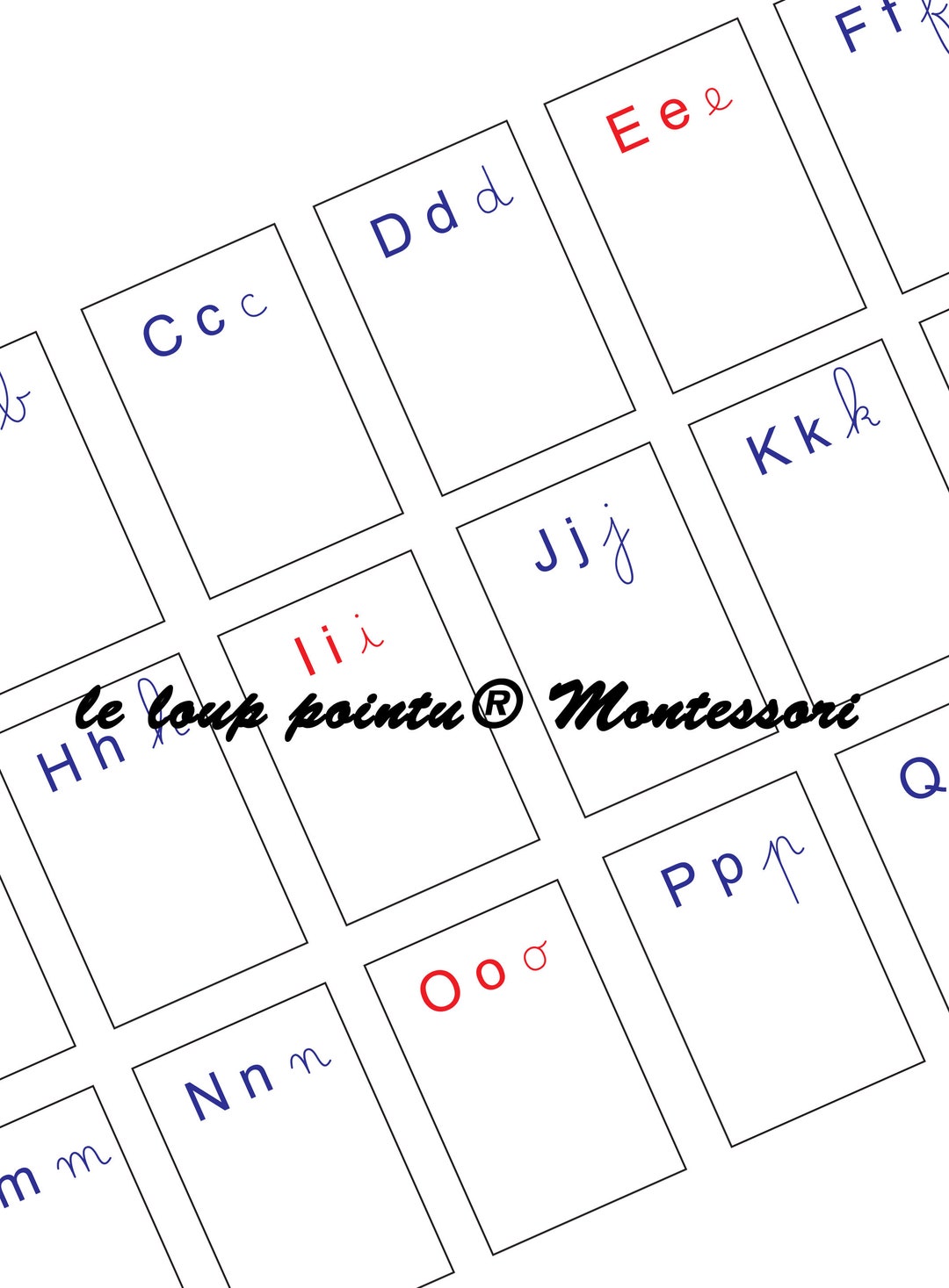 Digital File, Alphabetical Cards 3 Writings, Pdf Format, Montessori ...