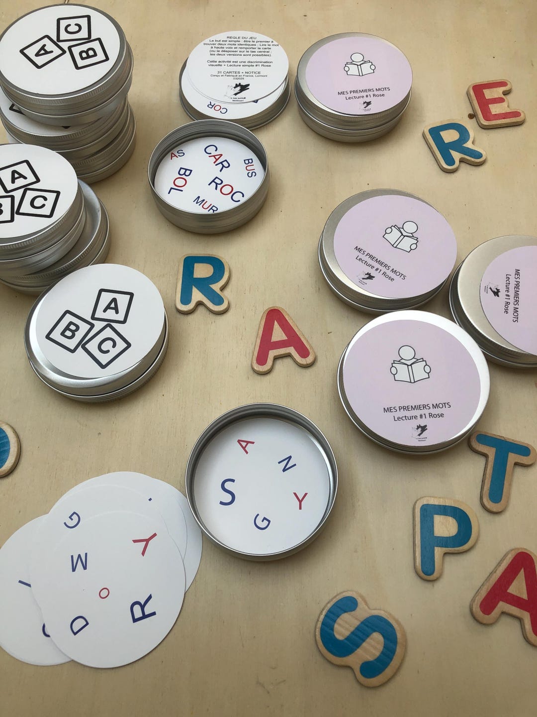 Dobble Alphabet PRINT and CUT, CAPITAL LETTERS, Montessori Color ...