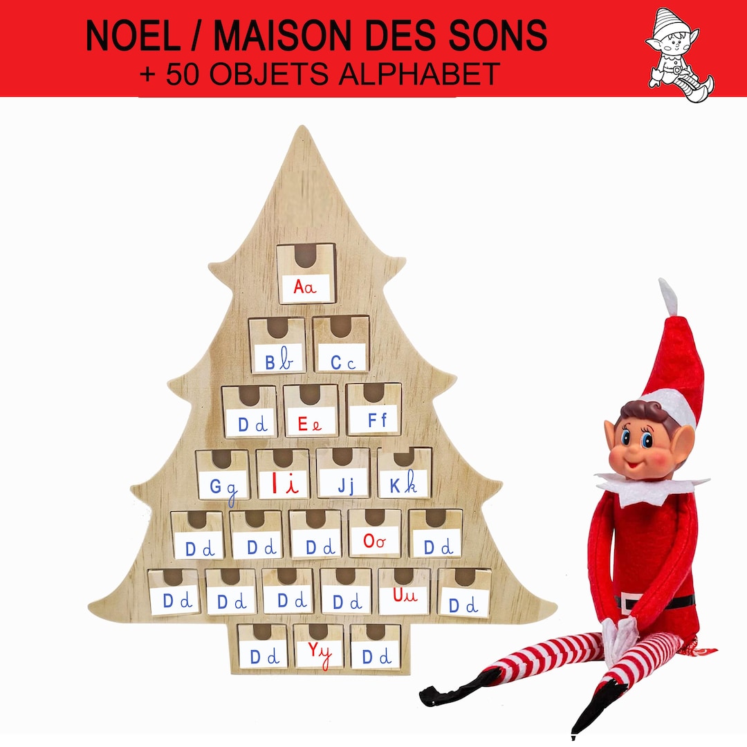 Sound Box, Christmas Tree Shape, Fir Tree, Wooden Drawer, + 50 Small ...