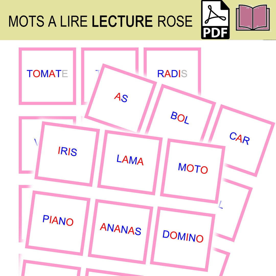 DIGITAL FILE First Reading, Learning to Read, Montessori Pink Series ...