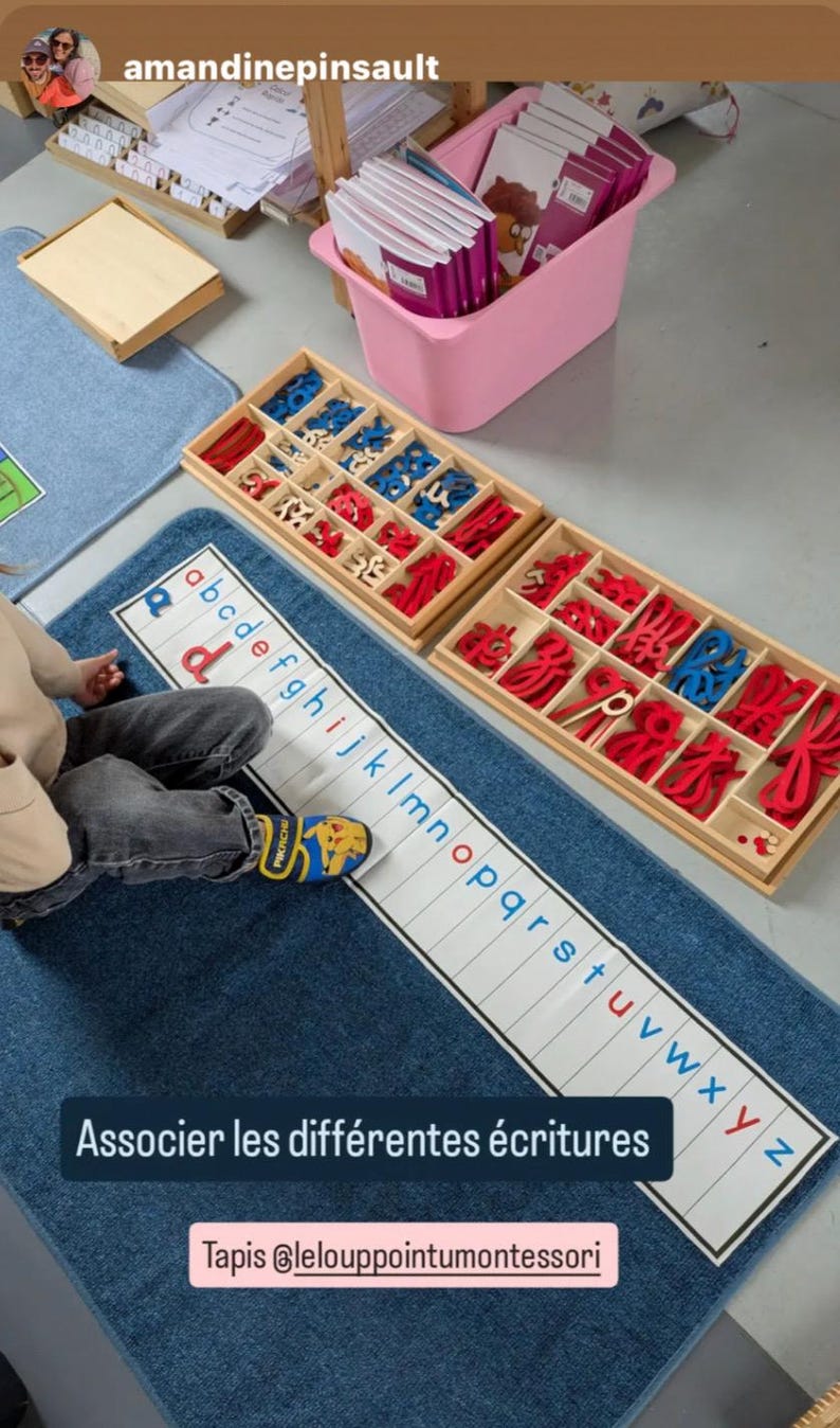 Large Alphabet Frieze, Script Writing, Mat + Phonics Objects, Vowels in ...