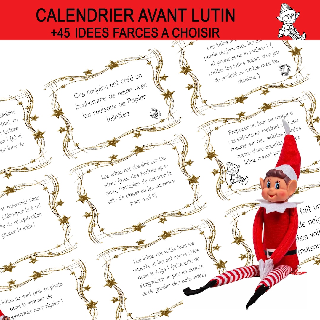 45 idées de tours de lutins faciles à faire, Calendrier Avent, Compte à ...