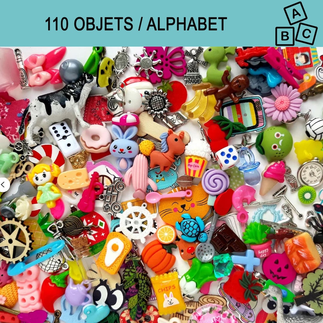 Maxi Montessori Phonics Set – 25, 50, 110 Miniature Objects for Phonics ...