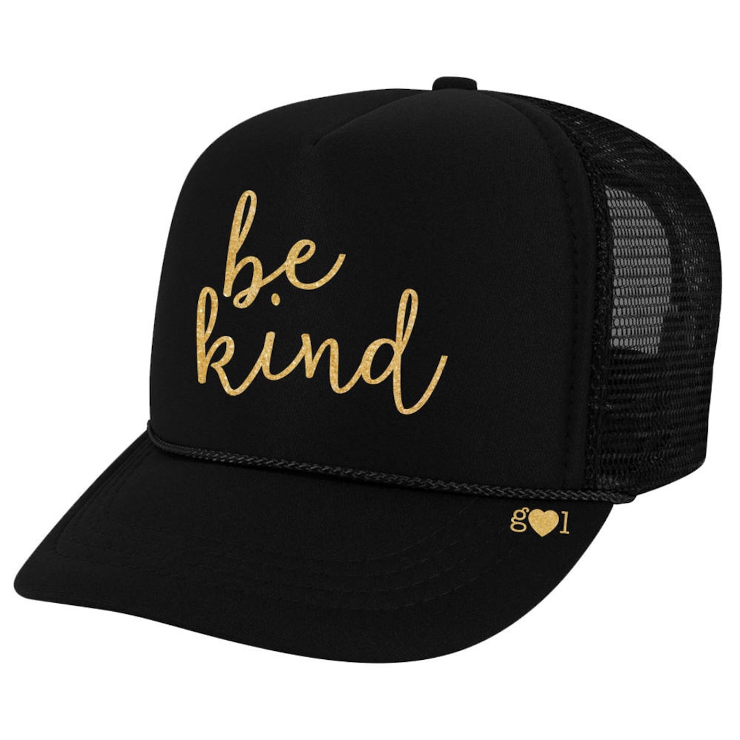 Be Kind - Glitter Trucker Hat (multiple Colors) - Etsy