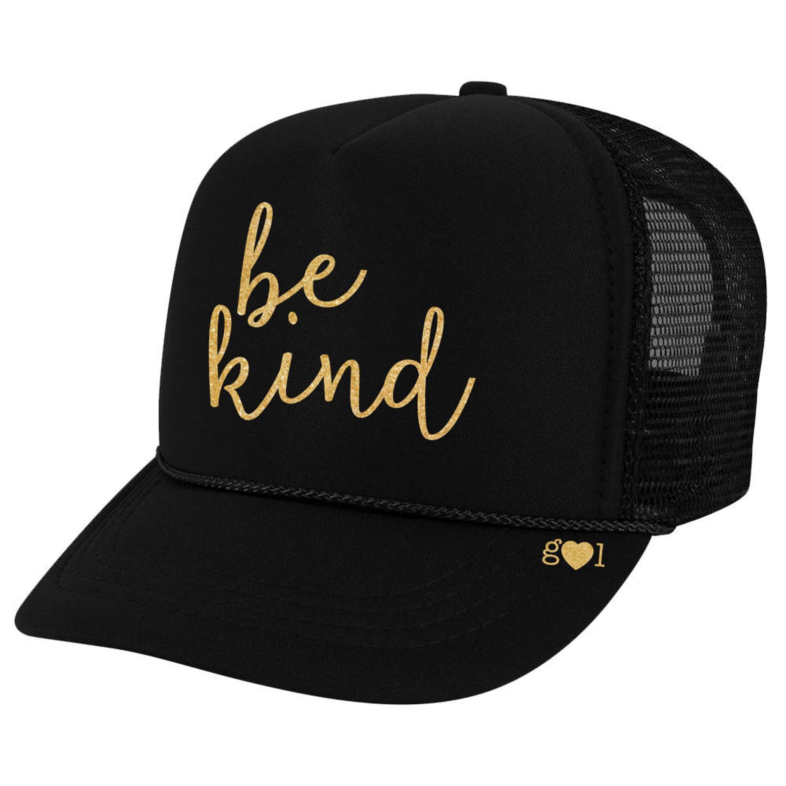 Be Kind - Glitter Trucker Hat (multiple Colors) - Etsy