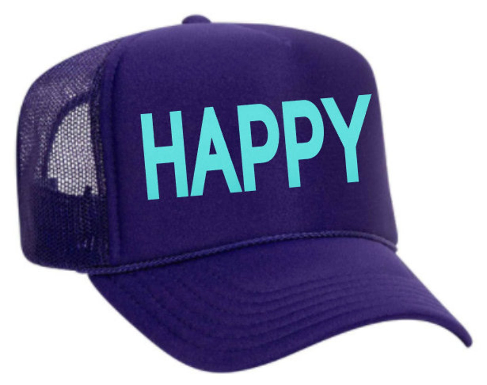 HAPPY Colorful Trucker Hat multiple Colors - Etsy