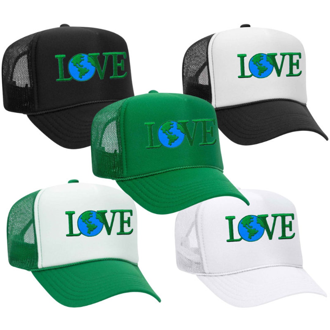 LOVE the EARTH - Embroidered Patch Trucker Hat (multiple Colors), Patch ...