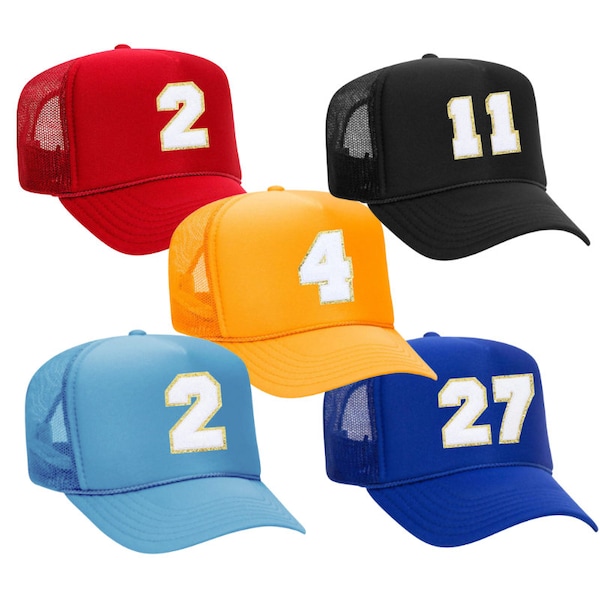 Custom Number Hat Trucker - Etsy
