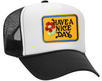 Have A Nice Day Custom Patch Trucker Hat - Etsy