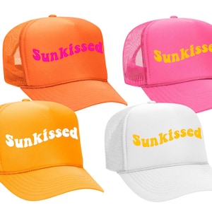 SUNKISSED - Colorful Trucker Hat (multiple Colors) - Etsy
