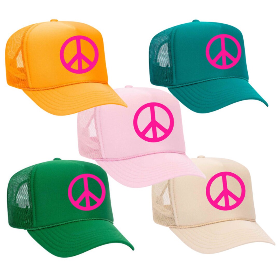 PEACE SIGN - Trucker Hat (multiple Colors) - Etsy