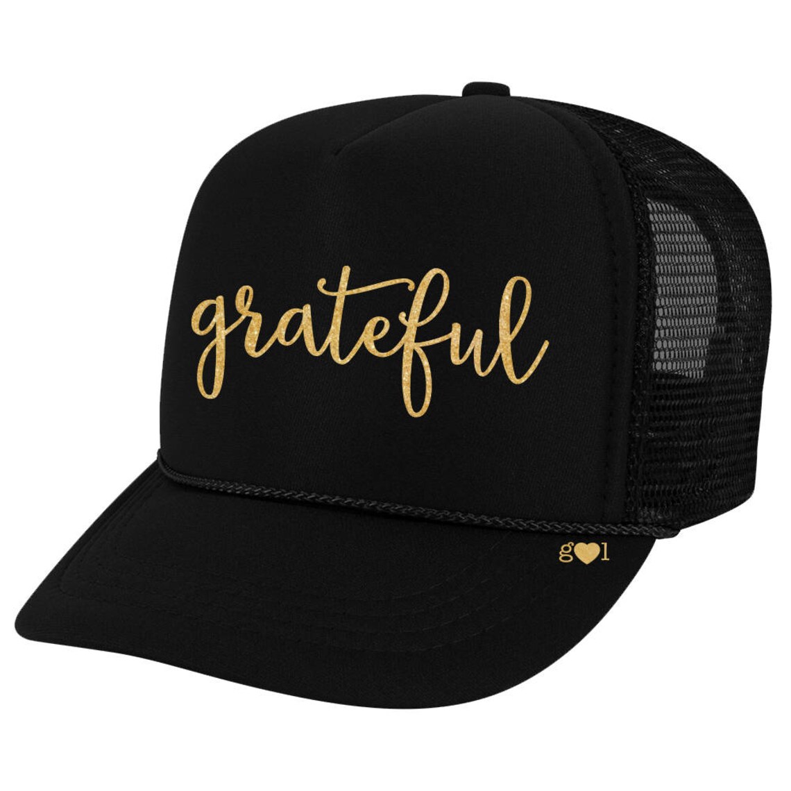 Grateful Glitter Trucker Hat multiple Colors - Etsy