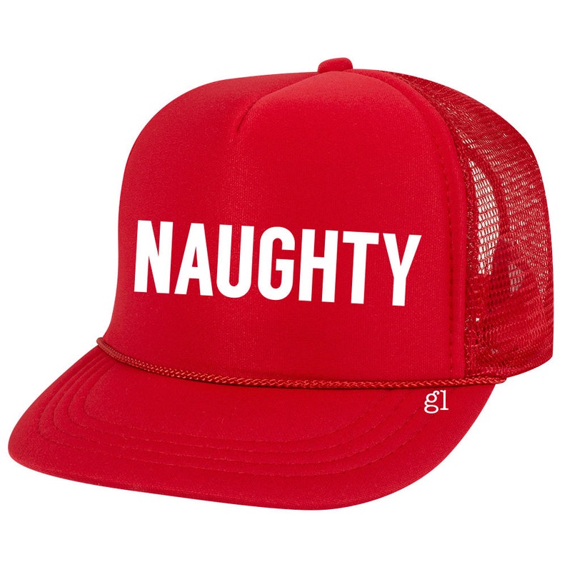 NAUGHTY or NICE Holiday Hat Glitter Trucker Hat multiple - Etsy
