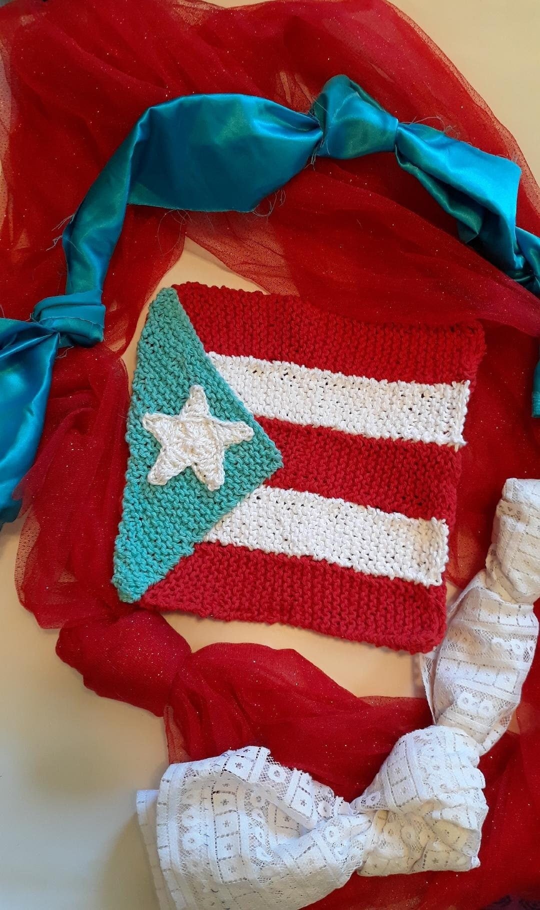Knit Puerto Rico Flag Tejido Hecho a Mano - Etsy