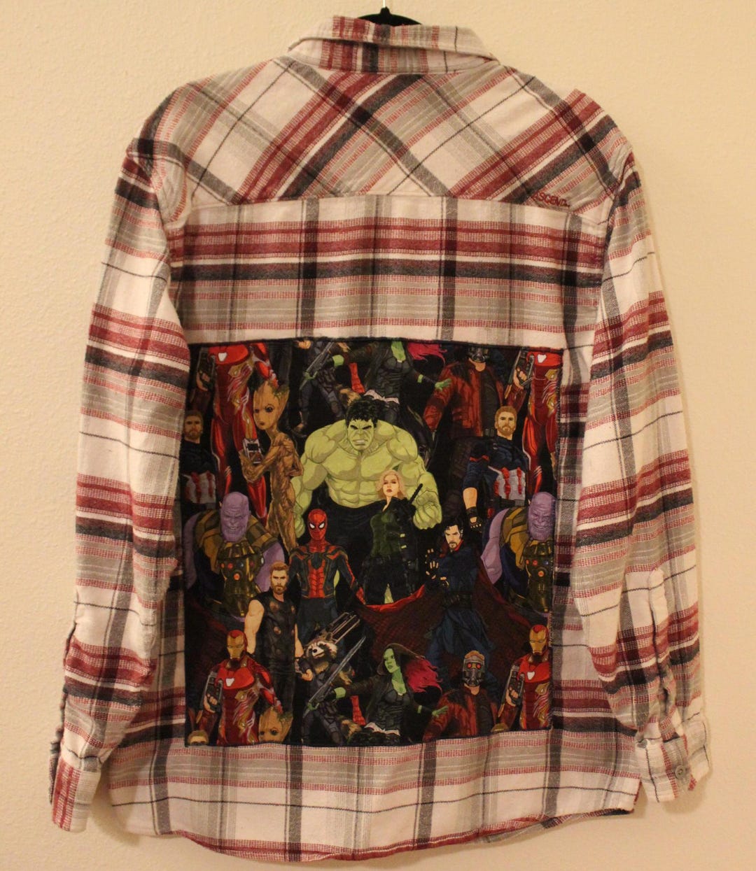 Marvel Avengers Infinity Men's Large Flannel Shirt Custom Back Patch - Etsy