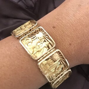 18K Peruvian Gold Bracelet 2.5oz - One of a Kind - Traditional Scenes ...