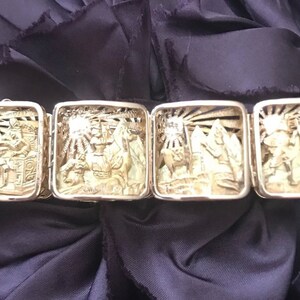 18K Peruvian Gold Bracelet 2.5oz - One of a Kind - Traditional Scenes ...