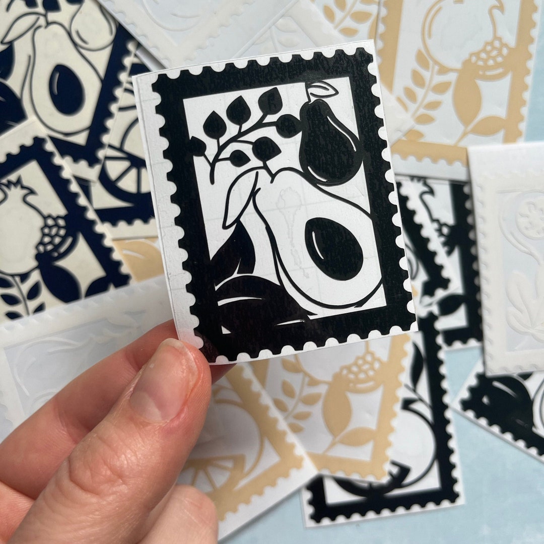 Summer Fruit Stamps Decal Permanent Vinyl Sticker for Water Bottle ...