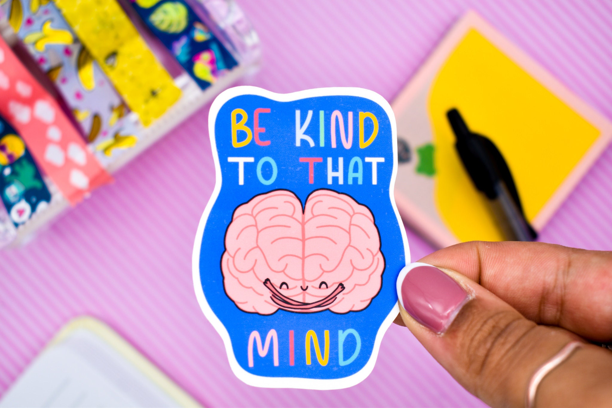 Be Kind to That Mind Sticker Laptop Sticker Cute Sticker - Etsy