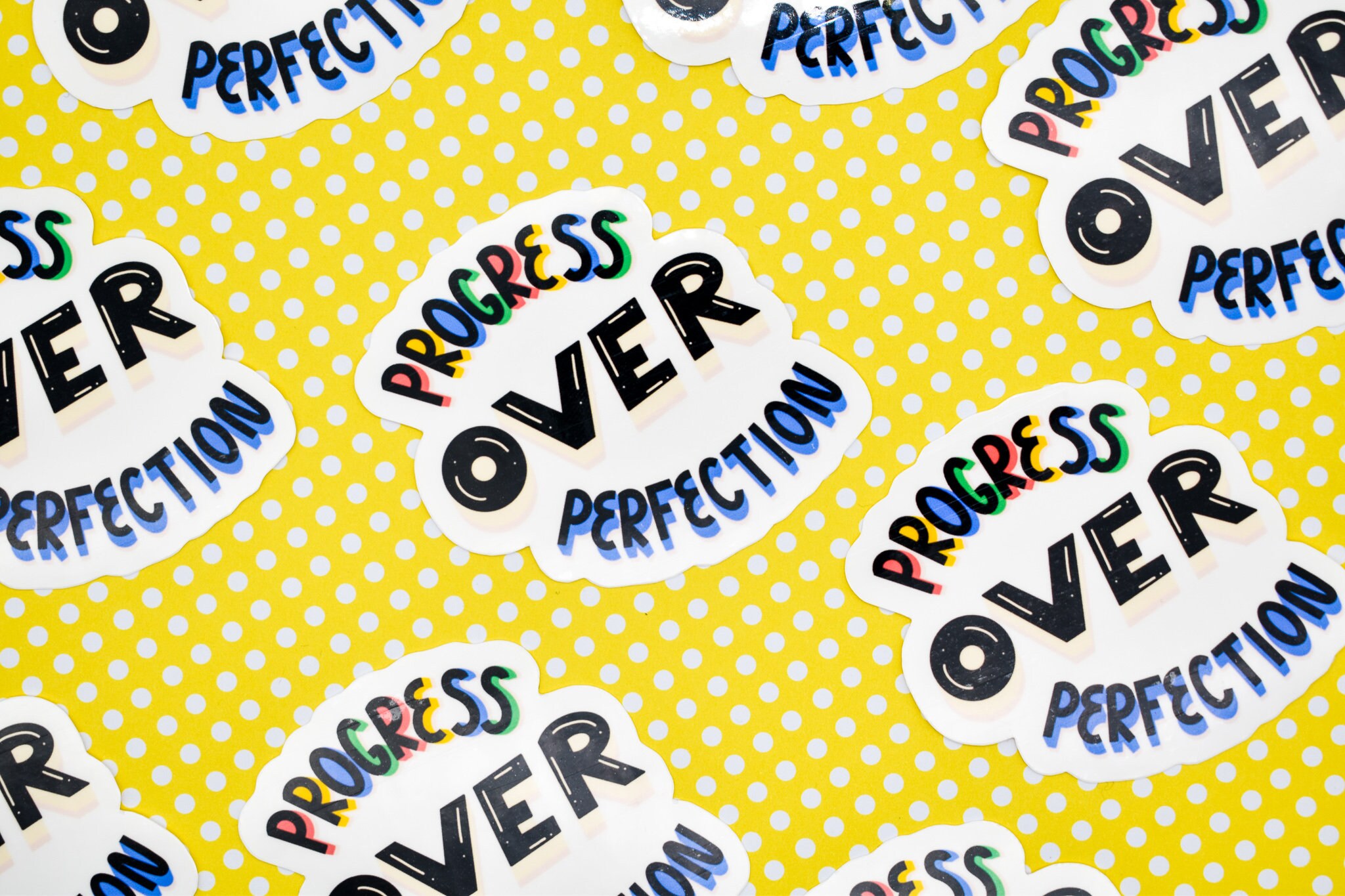Progress Over Perfection Sticker Laptop Sticker Cute | Etsy