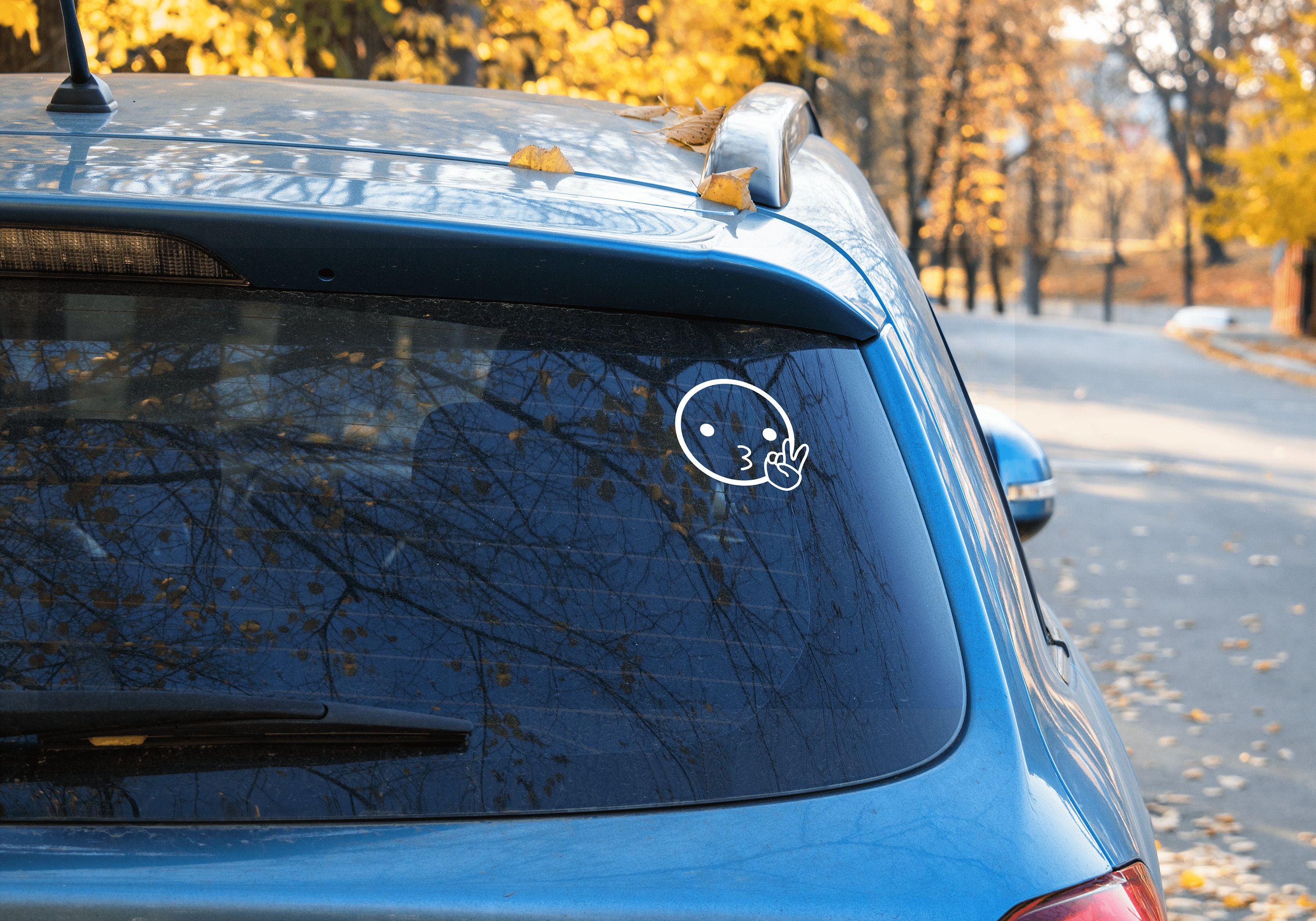 Kissy Face & Peace Sign Car Decal Car Decal Funny - Etsy