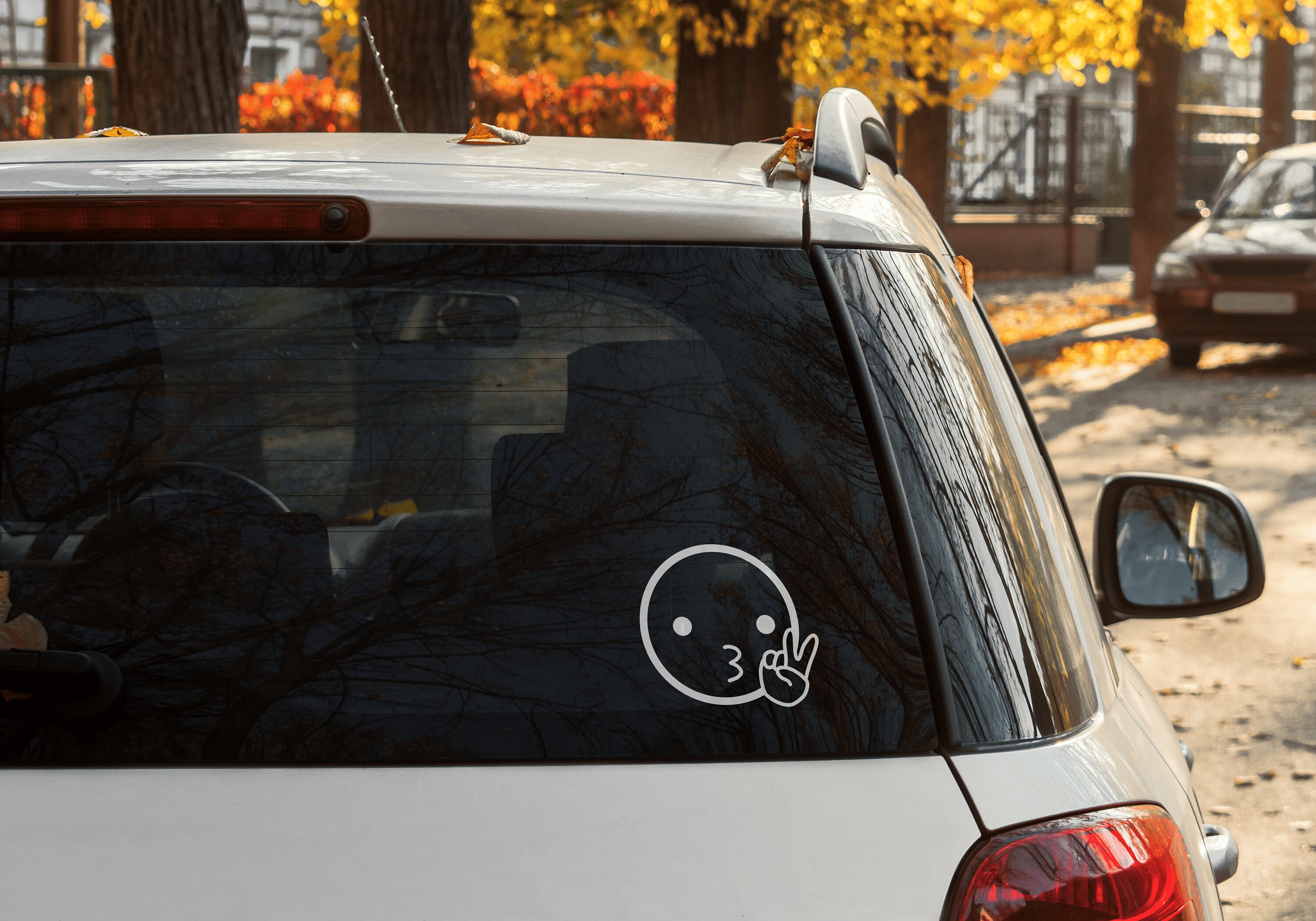 Kissy Face & Peace Sign Car Decal Car Decal Funny - Etsy
