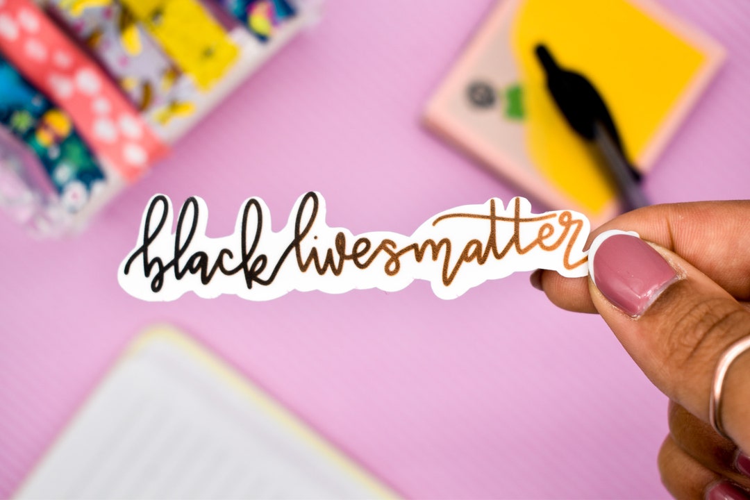 Black Lives Matter Lettering Sticker | BLM | Laptop Sticker | Water ...