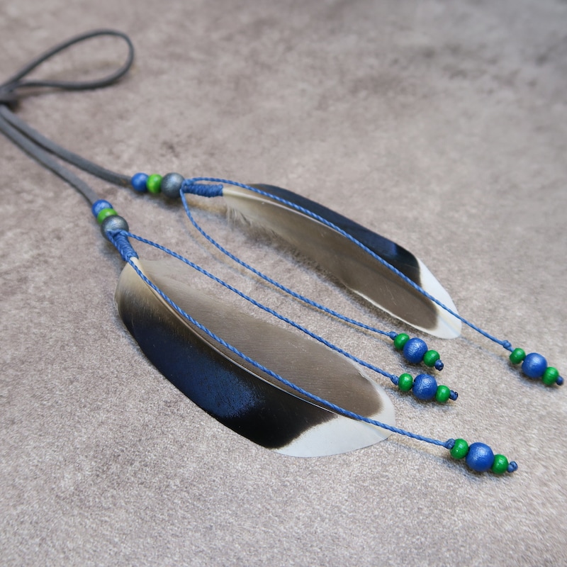 Blue Feather - Etsy