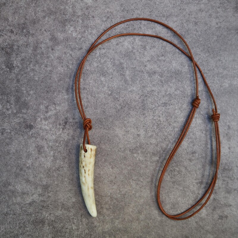 Deer Antler Pendant - Etsy