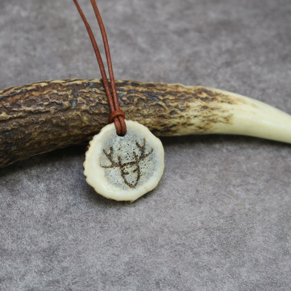 Deer Antler Pendant - Etsy