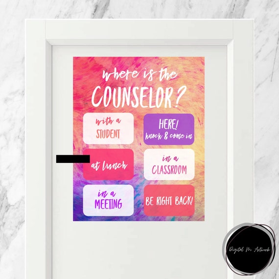 CUSTOM Office Door Sign Counselor Door Sign Door Hanger | Etsy