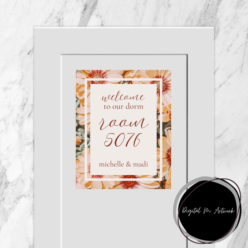 CUSTOM Dorm Room Number, Dorm Room Number Sign, Dorm Room Door Decor ...