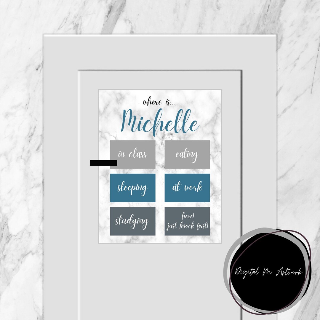 Dorm Room Sign, Dorm Room Door Sign, Dorm Decorations, Dorm Room Number ...