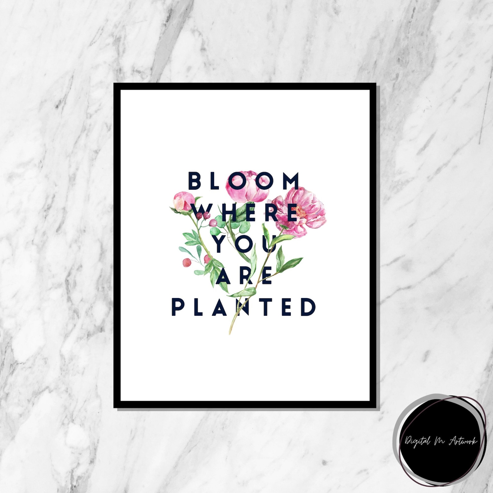 Bloom Where You Are Planted, Wall Art, Printable Wall Art, Wall Art ...